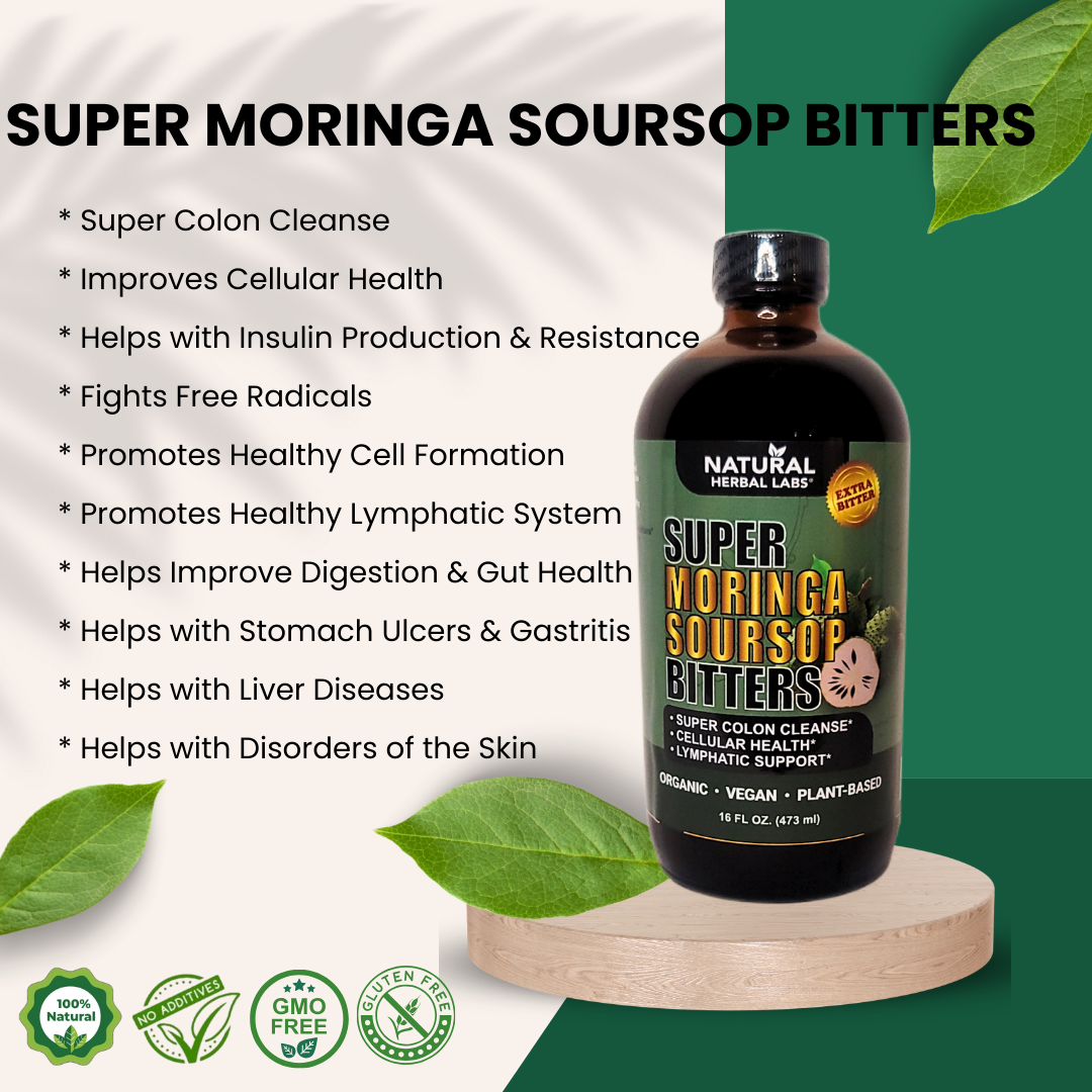 Super Moringa Soursop Bitters - 16oz – Natural Herbal Labs
